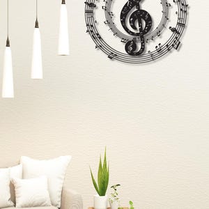 Metal Music Notes Wall Decor, Music Notes Wall Decor, Metal Wall Art ...