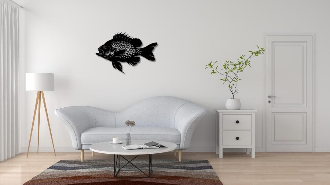 Surreal Bathroom Wall Art, Majestic Fish Metal Wall Decor,nautical Wall ...