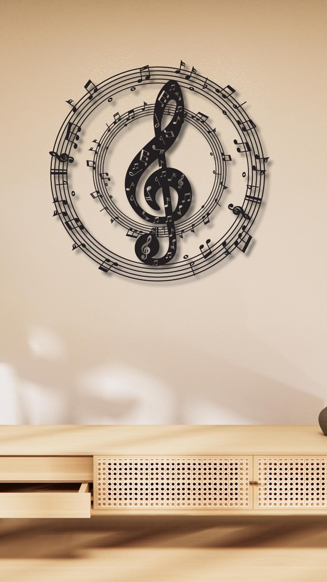 Metal Music Notes Wall Decor, Music Notes Wall Decor, Metal Wall Art ...