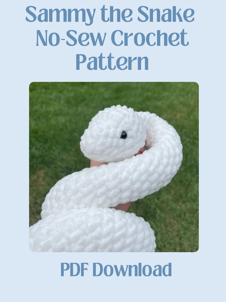 Sammy the Snake No-sew Crochet Pattern PDF Download - Etsy