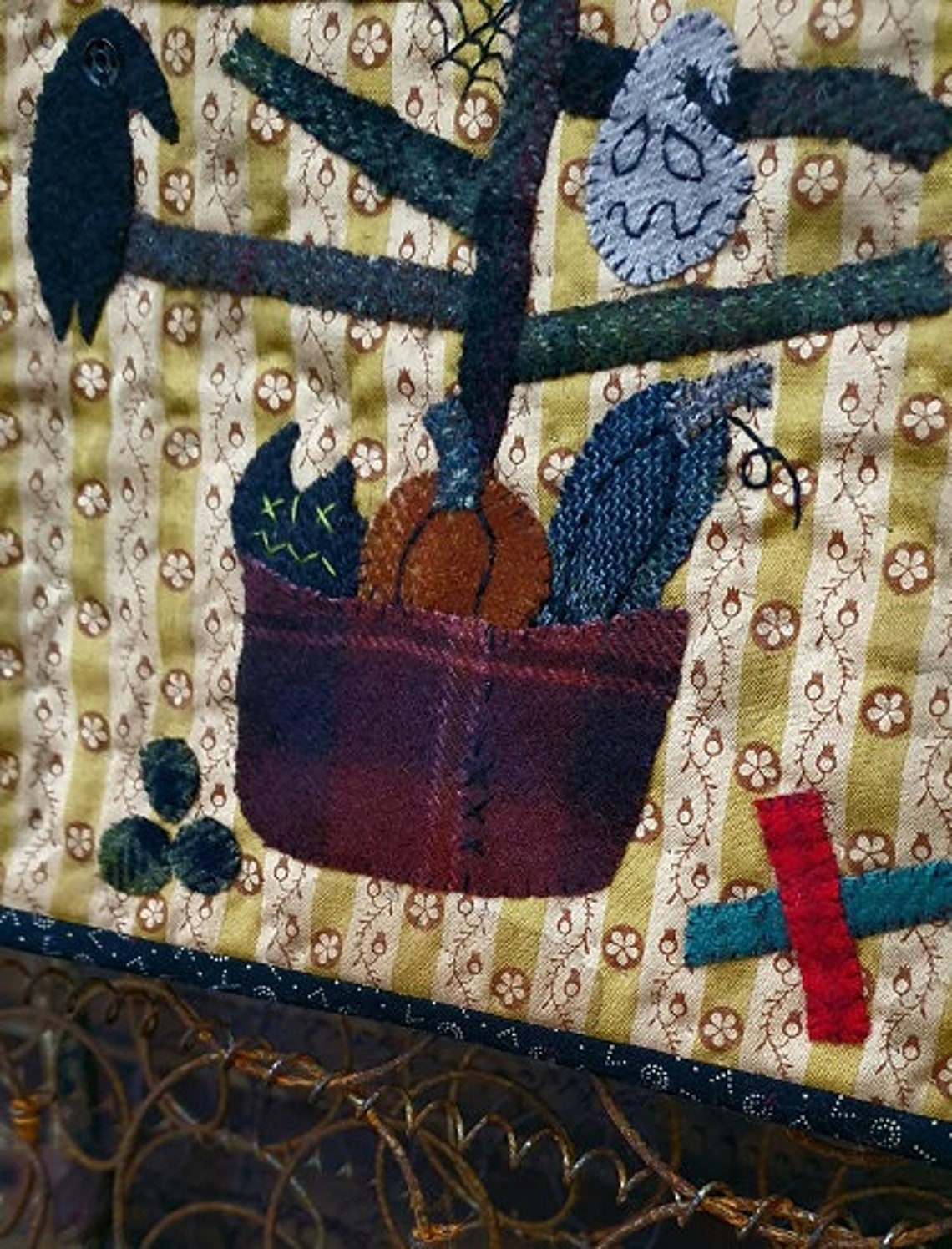 PDF Downloadable Pattern Prim Halloween Wool Appliqué Wall - Etsy