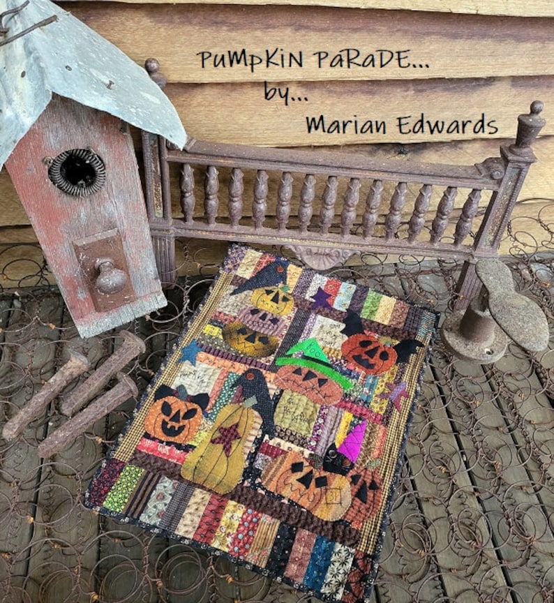 PDF Downloadable Pattern Prim Halloween Wool Appliqué Quilt Wall ...