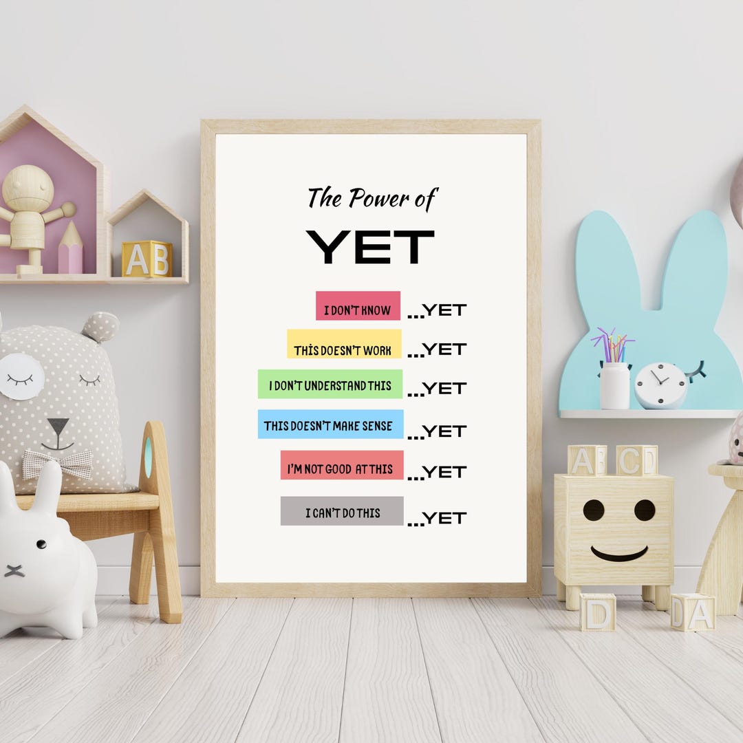 The Power of yet Poster Therapy Office Decor DBT Poster Boho Classroom ...