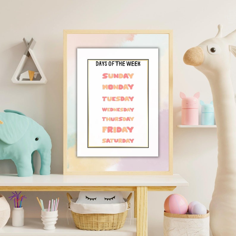 Days of the Week Printable, Educational Posters, Montessori Education ...