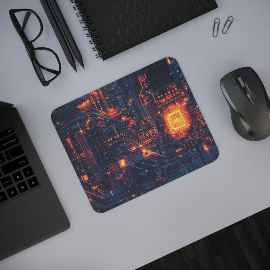 Desk Mouse Pad. Cyberpunk Circuit Board Desk Mat, Sci-fi Gaming. - Etsy