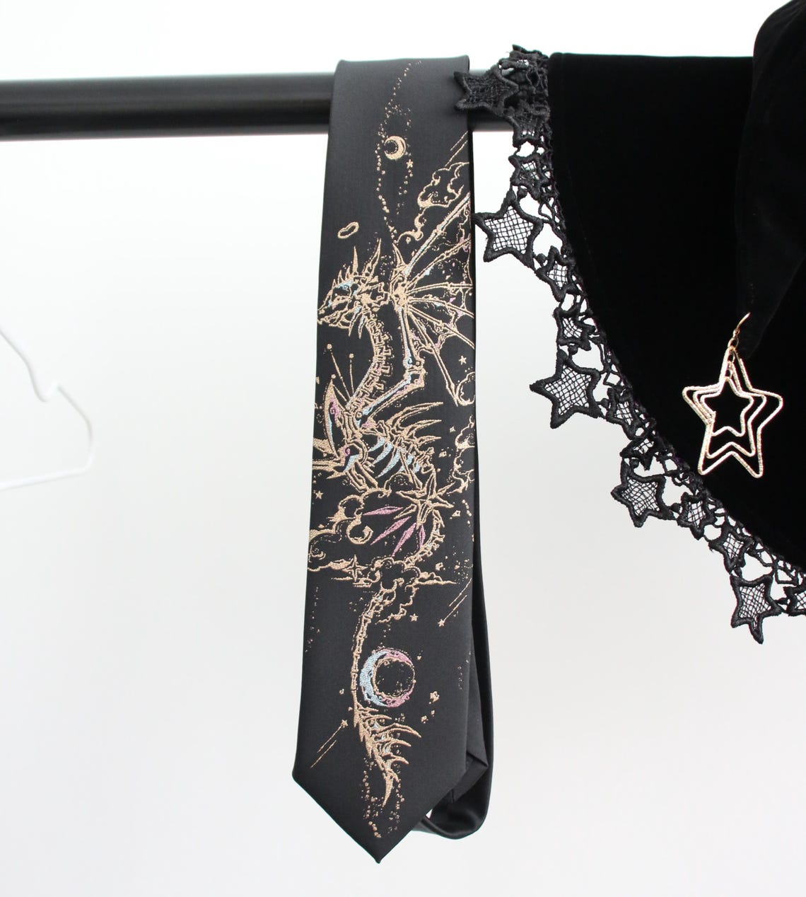 Gold Dragon Black Tie,suit Tie,modern Men's Wedding Necktie,dragon ...