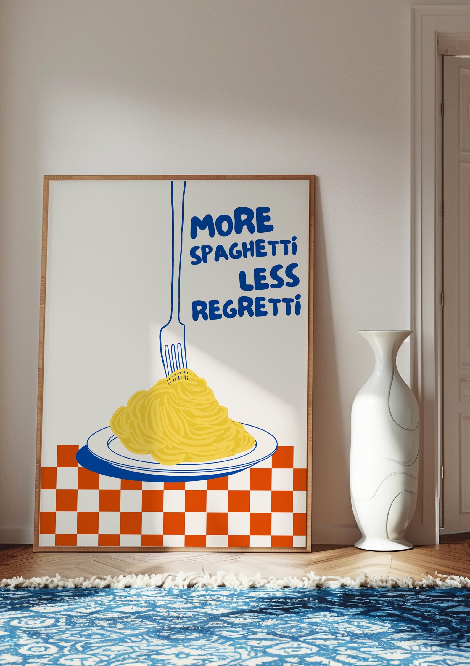 Pasta Wall Art, Food Art Kitchen, Wall Art Kitchen Decor, Italian Food ...