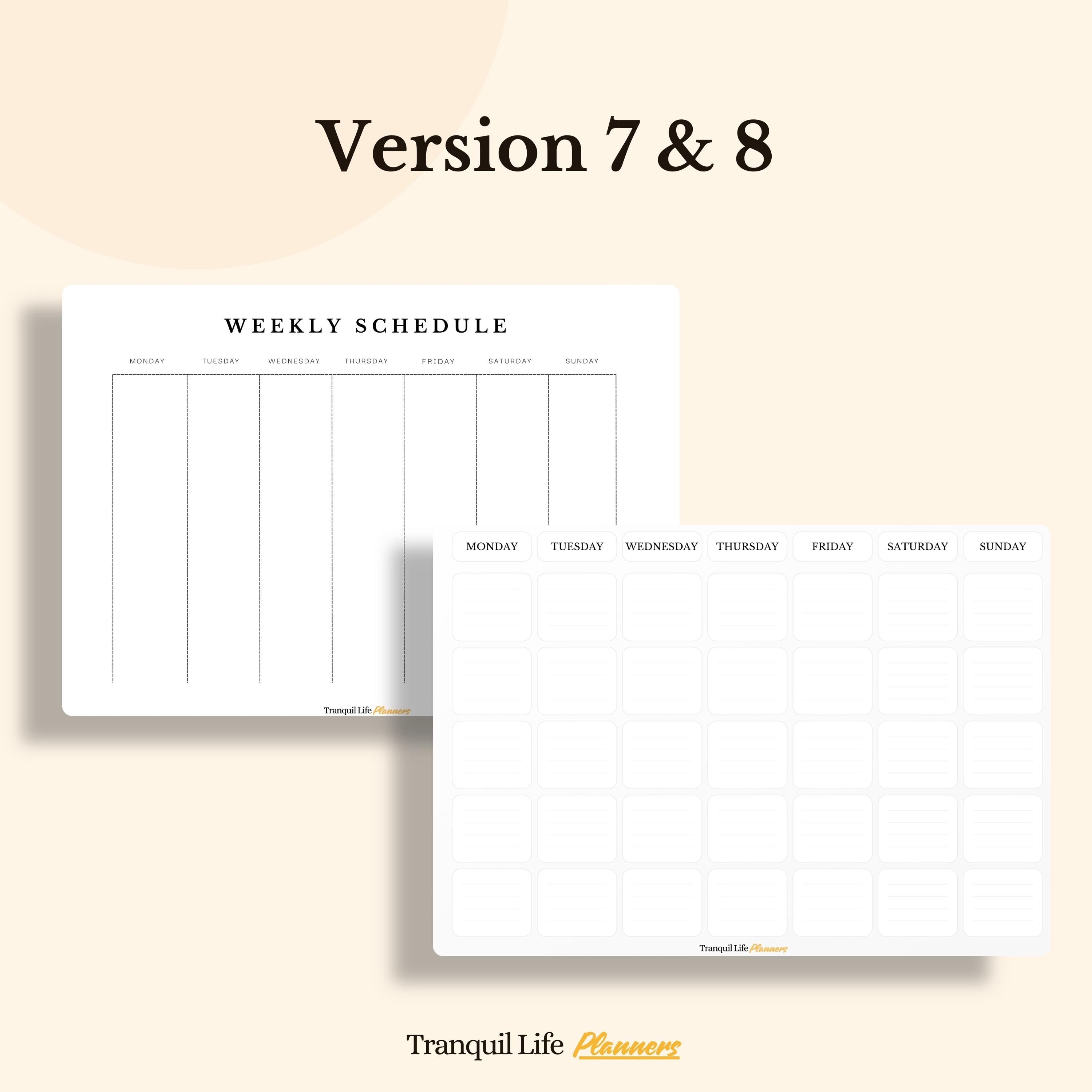 Minimalist Weekly Planner Printable 2024-2025-2026, Weekly Organizer ...