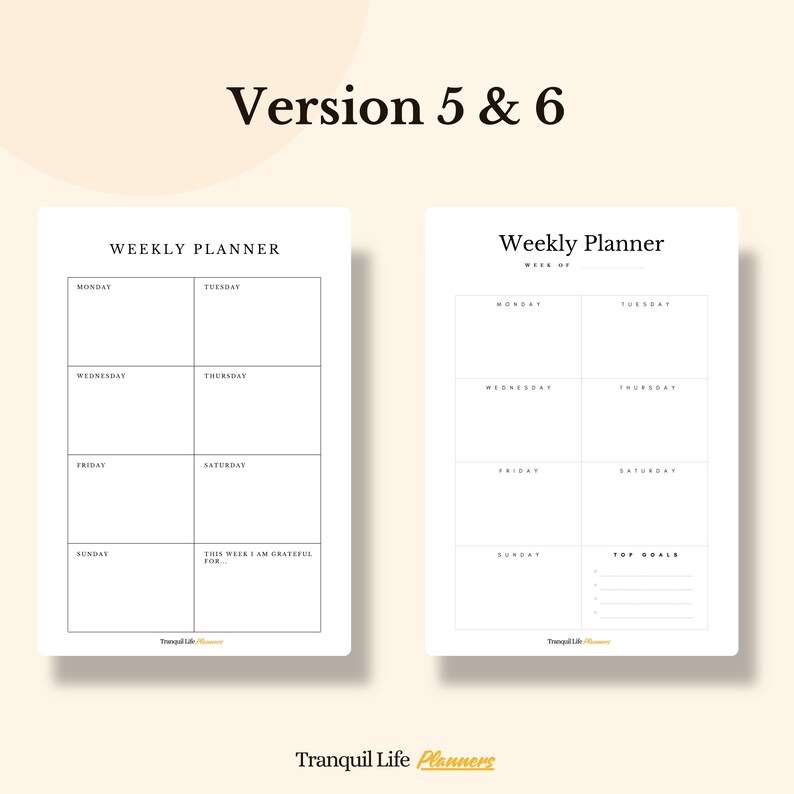 Minimalist Weekly Planner Printable 2024-2025-2026, Weekly Organizer ...