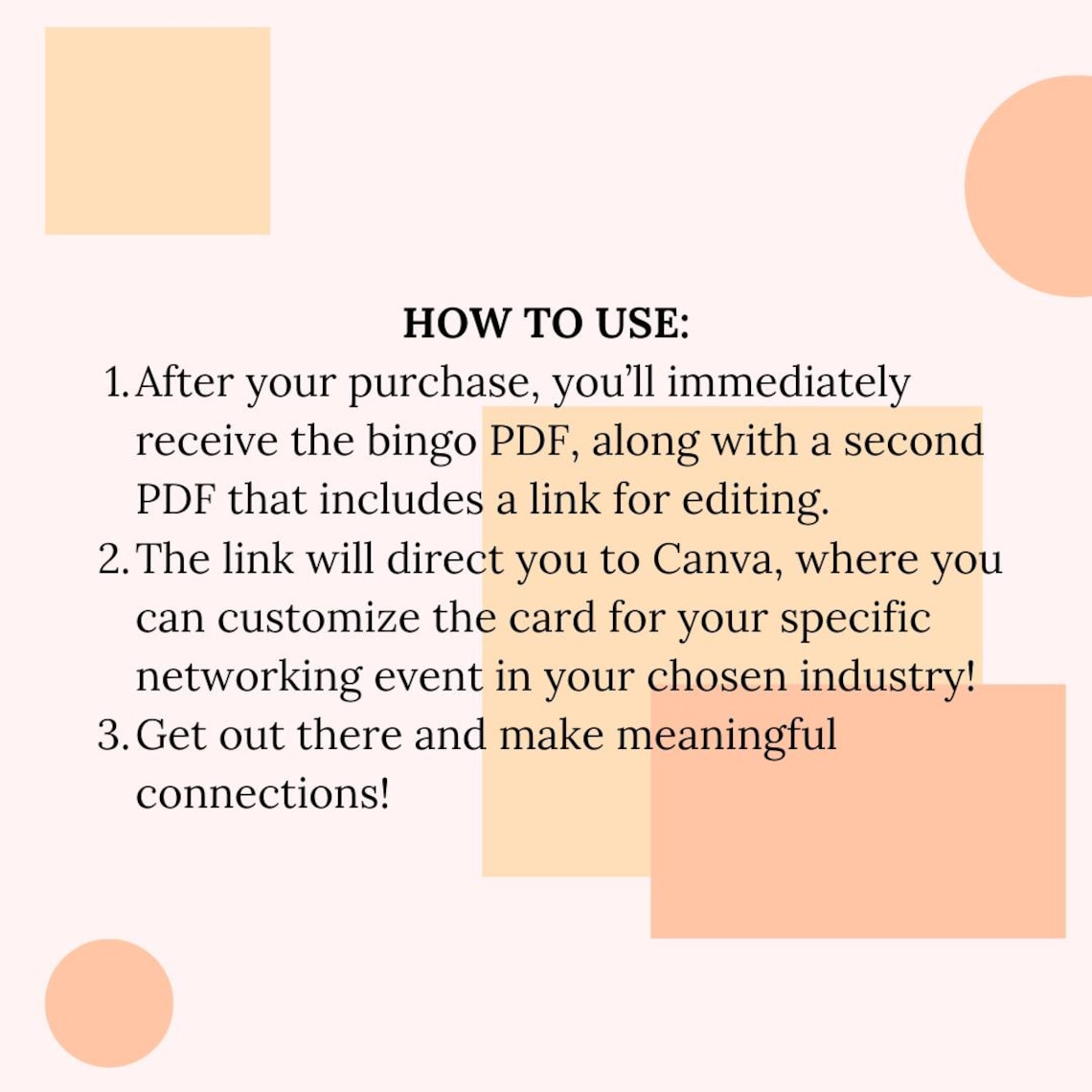 Editable Networking Bingo Card: Digital, Printable Fun for Connecting ...
