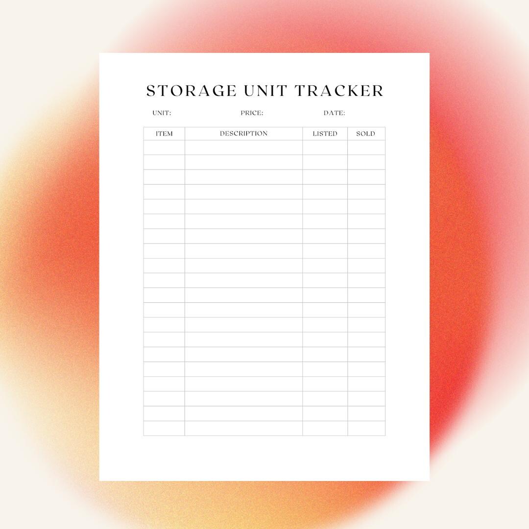 Storage Unit Tracker for Resellers – Stay Organized, Track Inventory ...