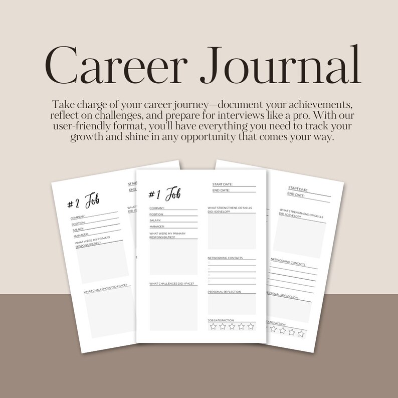 Professional Milestones: A Career Reflection Journal - Etsy