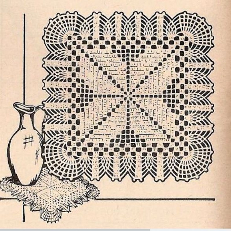 Square Crochet Doily - Etsy