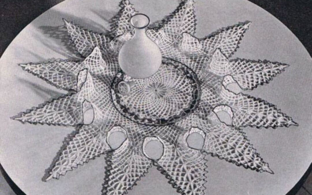 Vintage Crochet Octopus Doily Ruffle Crochet Doily Pattern - Etsy