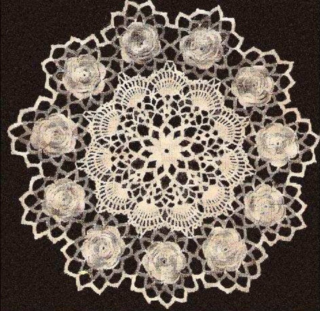 Crochet Rose Doily Pattern, Make Flower Pattern, Flower - Etsy
