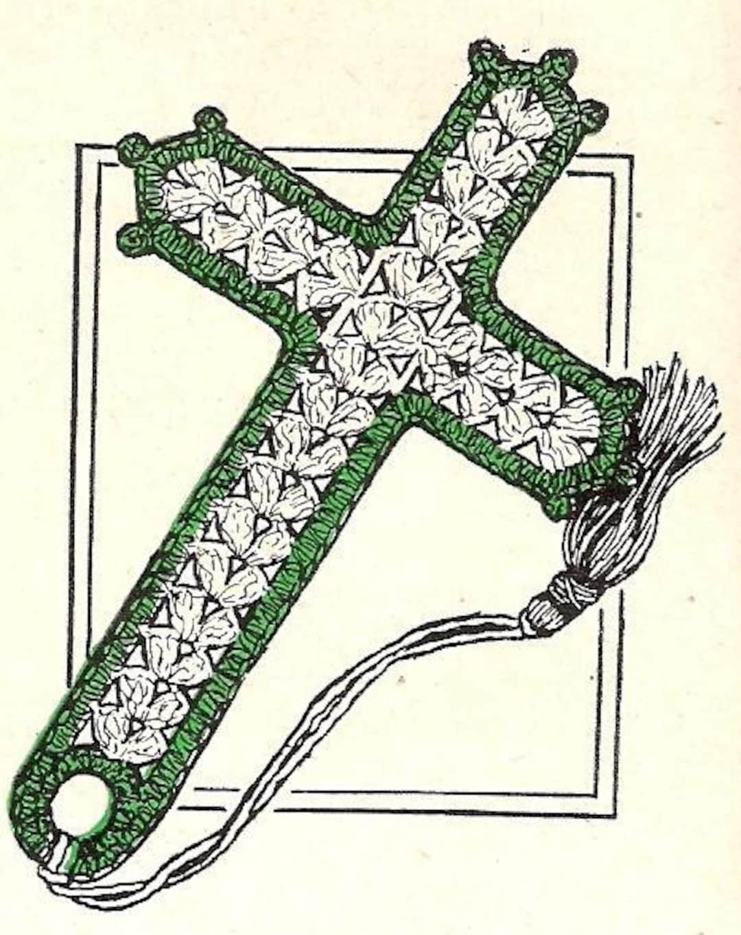 Cross Book Marker Pdf Pattern Vintage Page Marker Bible Prayer-book ...