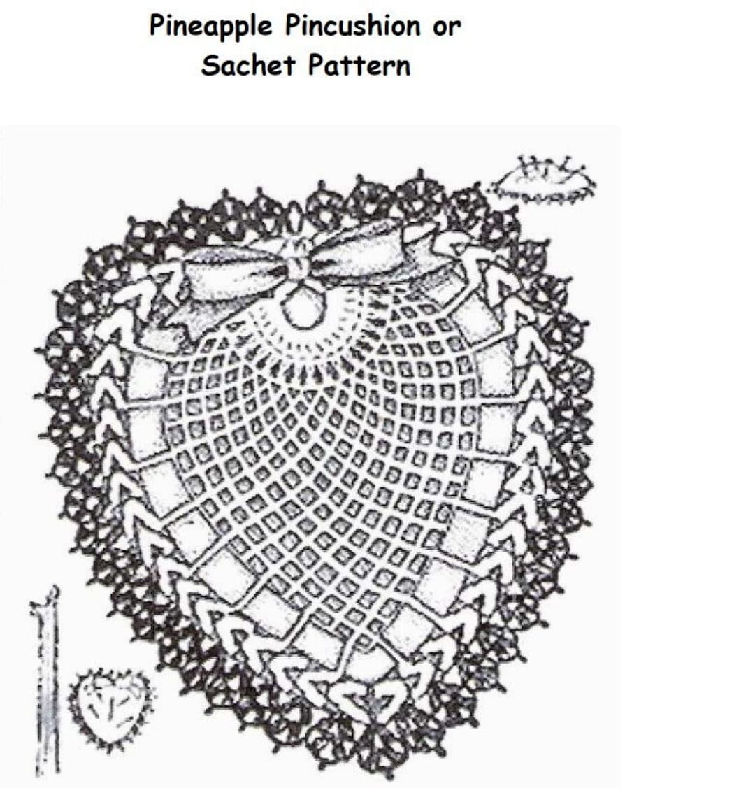 Pineapple Sachet Pattern Crochet Pattern Pineapple Cushion Sachet - Etsy