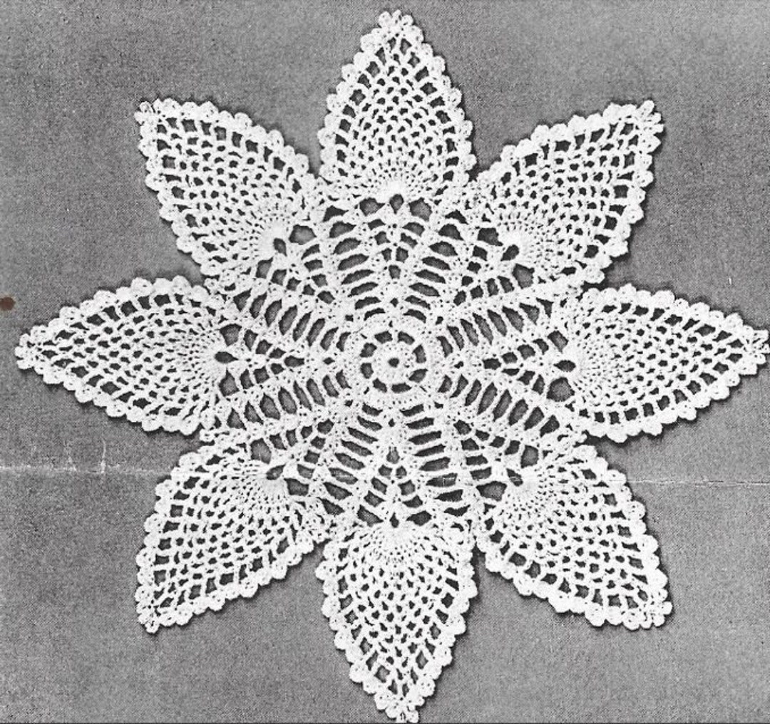 Pattern Easy Pineapple Point Doily - Etsy