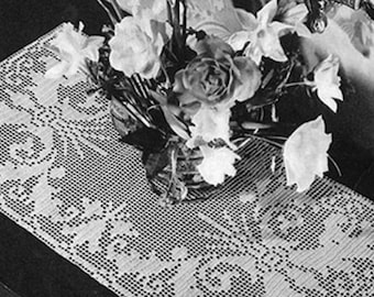Butterfly Lace Table Runner Filet Crochet Pattern - Etsy