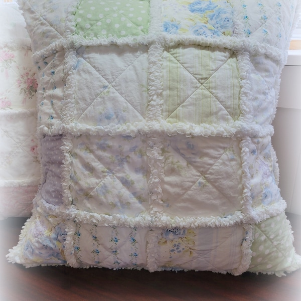Rag Quilt Pillow - Etsy
