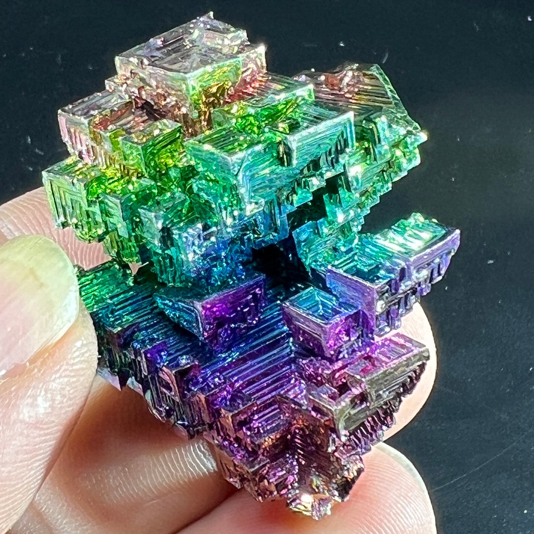 Rainbow Geometric Ultra Bismuth Crystal Mineral Specimen 020 Excellent ...
