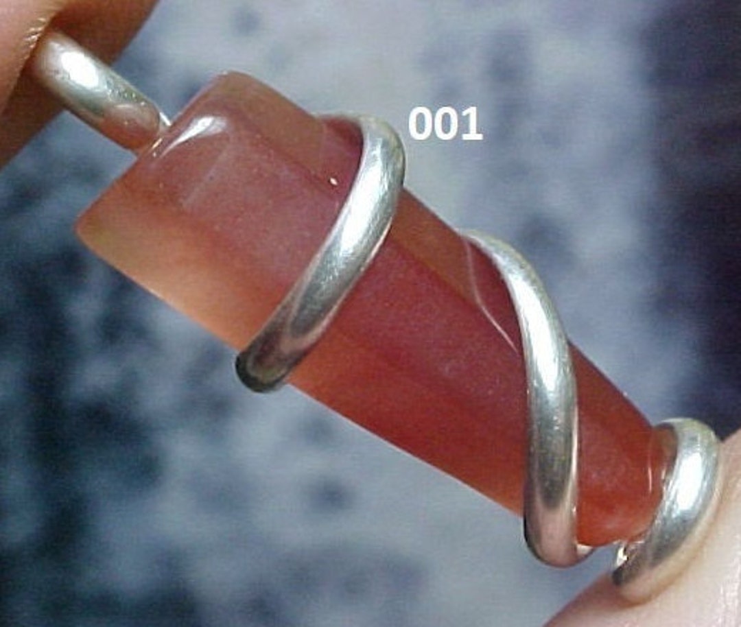 Red Quartz Phantom Crystal in Sterling Sacred Spiral Pendant Awakening ...