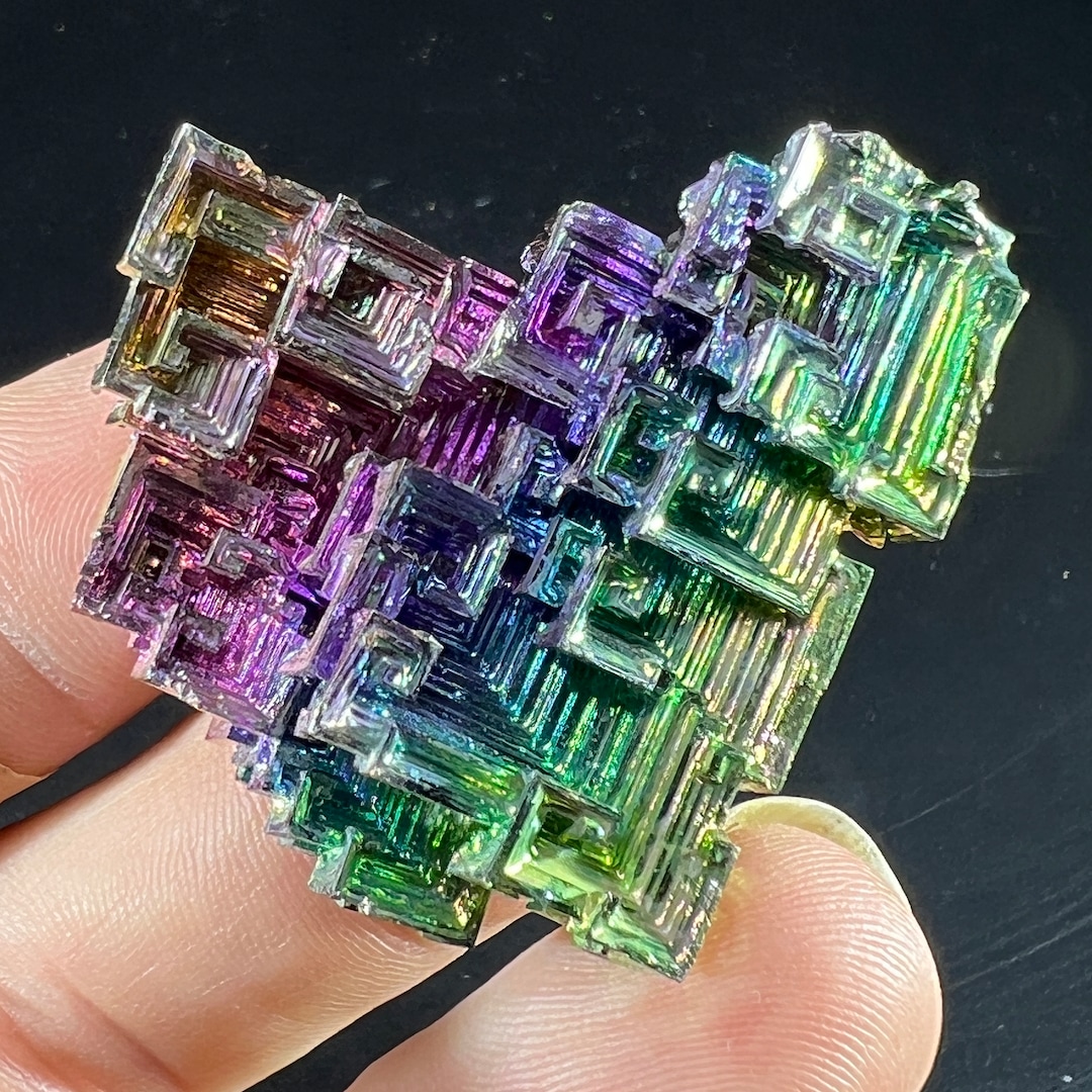Rainbow Geometric Ultra Bismuth Crystal Mineral Specimen 018 Excellent ...
