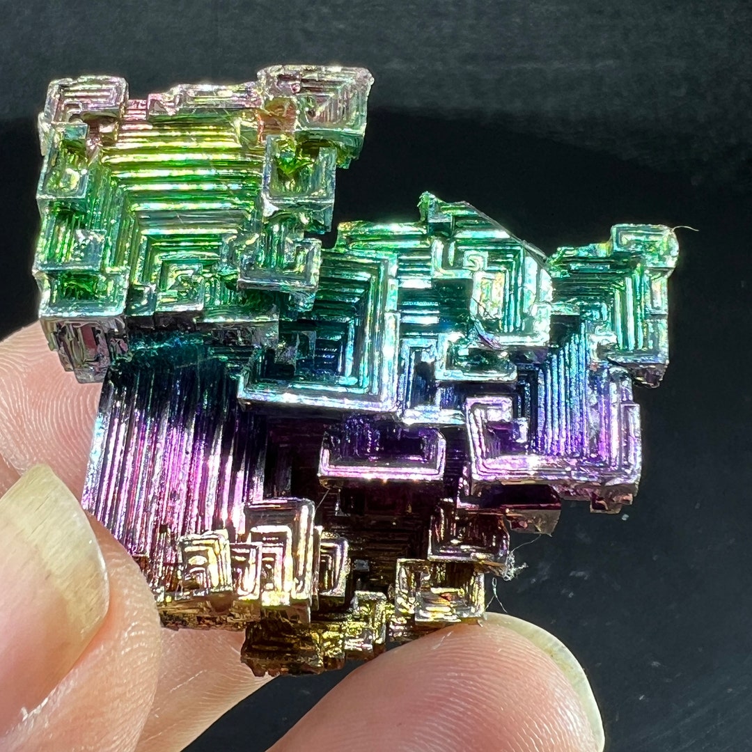 Rainbow Geometric Ultra Bismuth Crystal Mineral Specimen 022 Excellent ...
