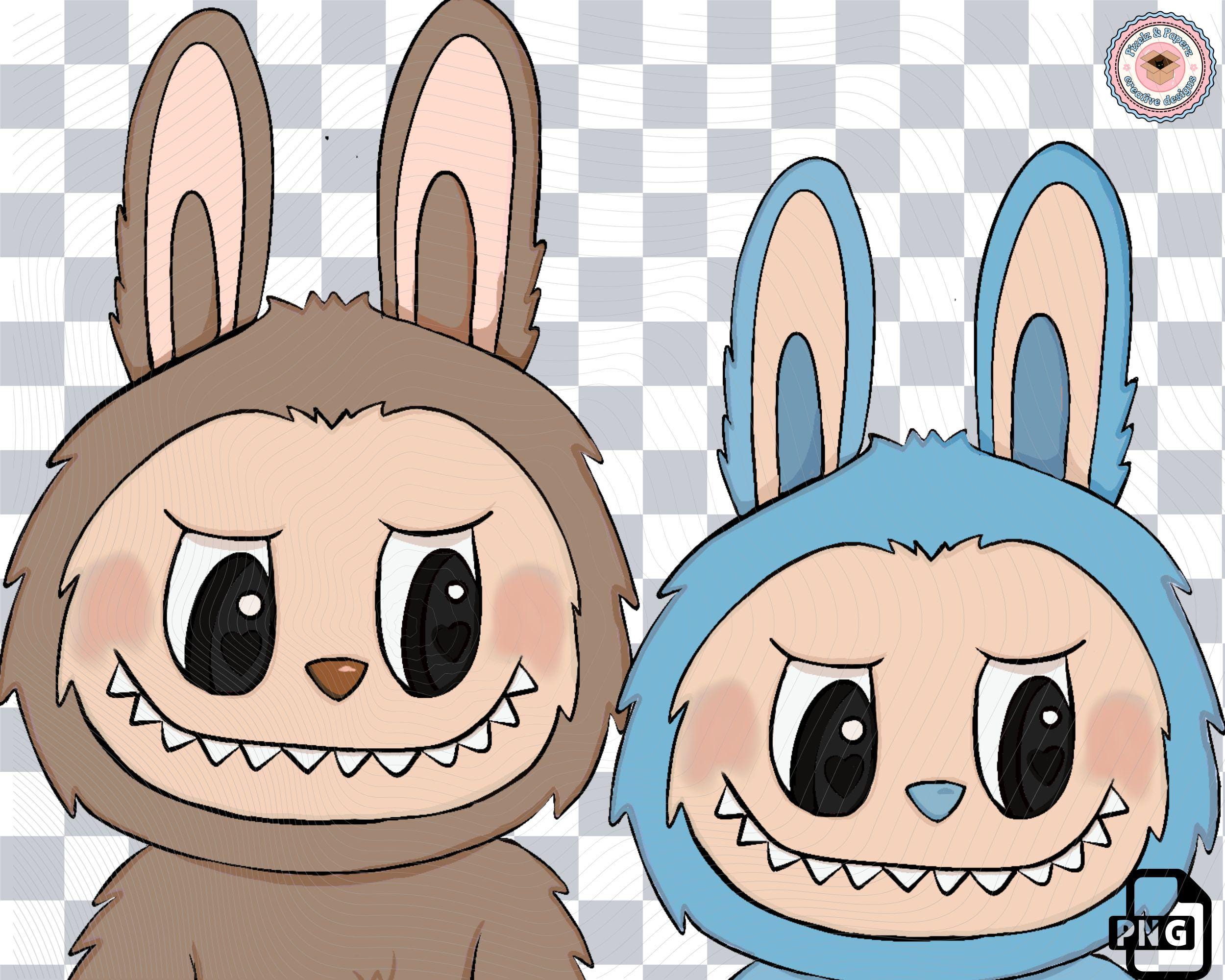 Labubu PNG Bundle | 10 Cute Cartoon Character Clipart Files | Digital ...
