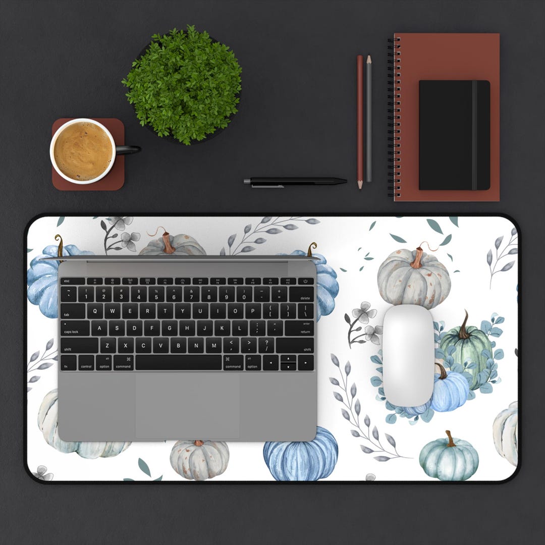 Blue Pumpkins Pretty Desk Mat - Etsy
