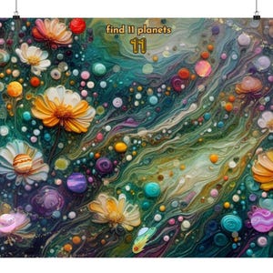 Hidden Object Find the Planets Poster Matte Horizontal Posters Original ...