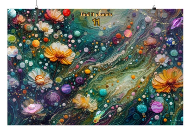 Hidden Object Find the Planets Poster Matte Horizontal Posters Original ...