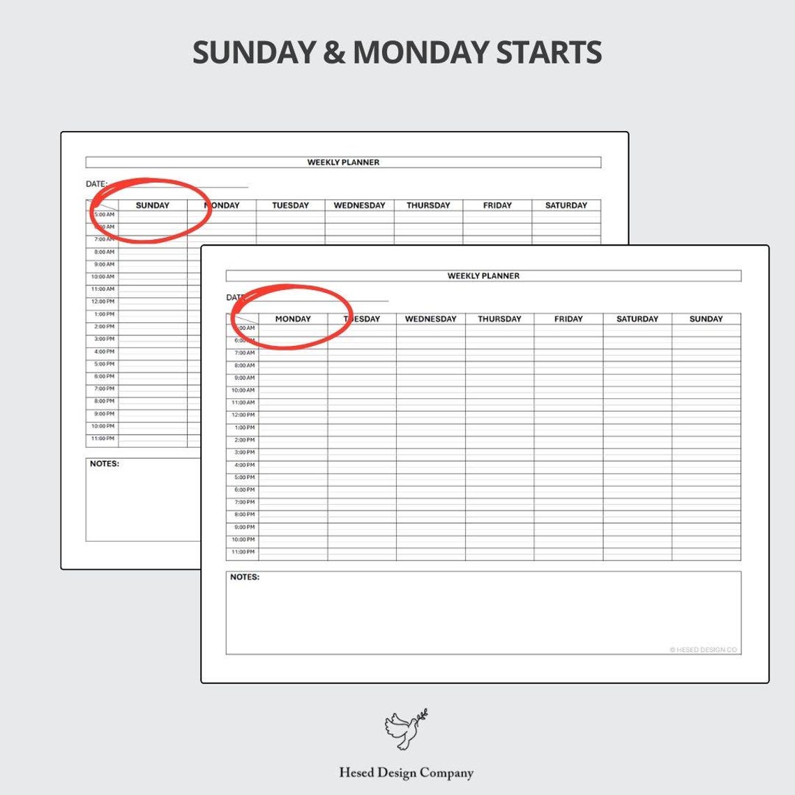 Weekly Hourly Planner, Printable Weekly Schedule, Editable Daily Hourly ...