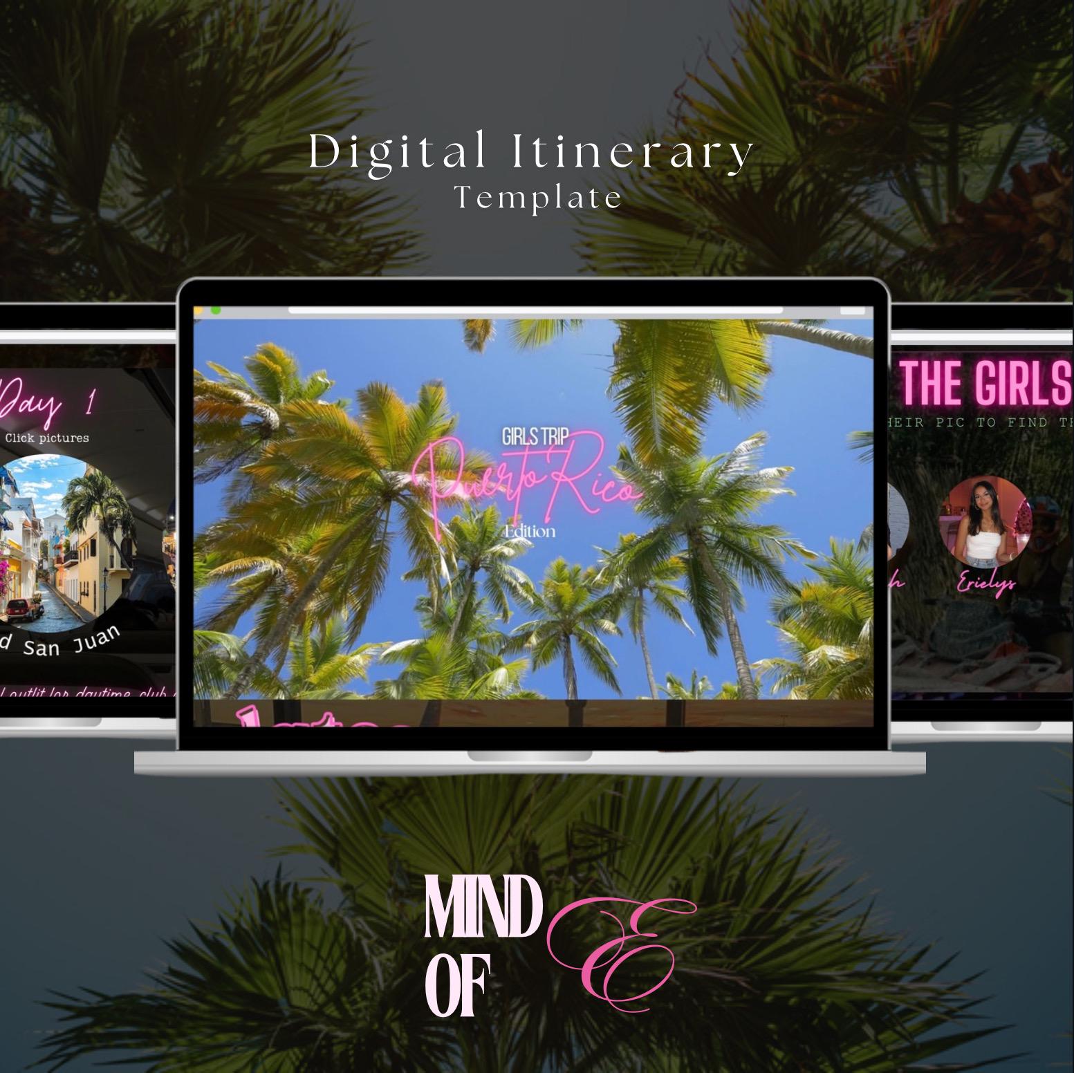 Vacation Itinerary Template (blank) - Etsy