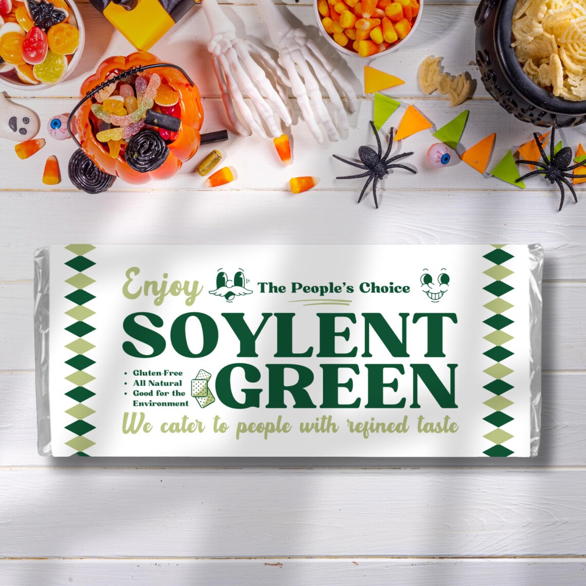 Soylent Green Candy Bar Wrapper Printable | Retro Sci-fi Party Favor ...