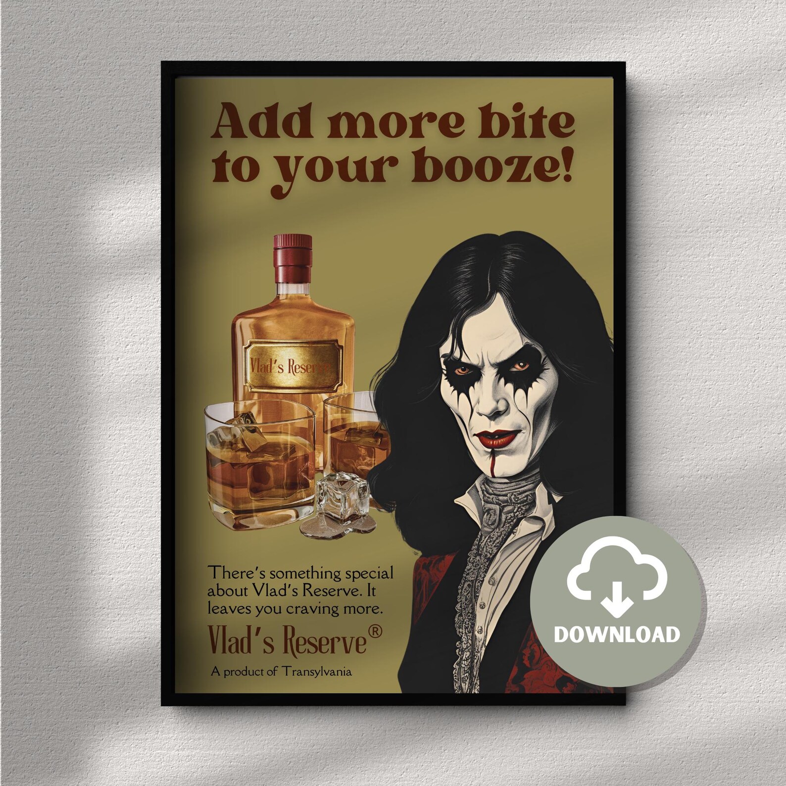 Retro 1960s Vampire Whiskey Ad | Vlad's Reserve Printable Vintage ...