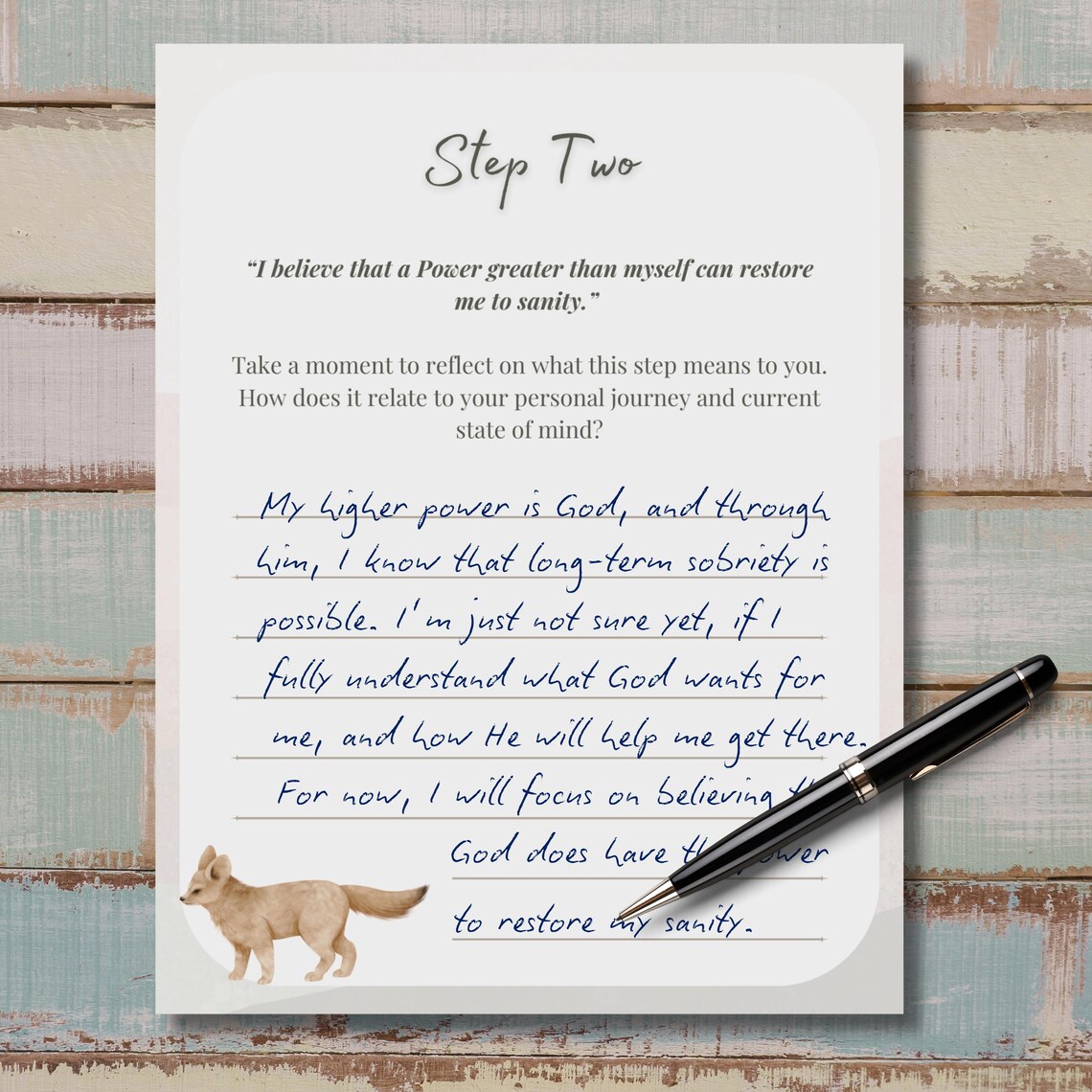 12 Steps Reflection Journal | Desert Design | Printable Recovery ...