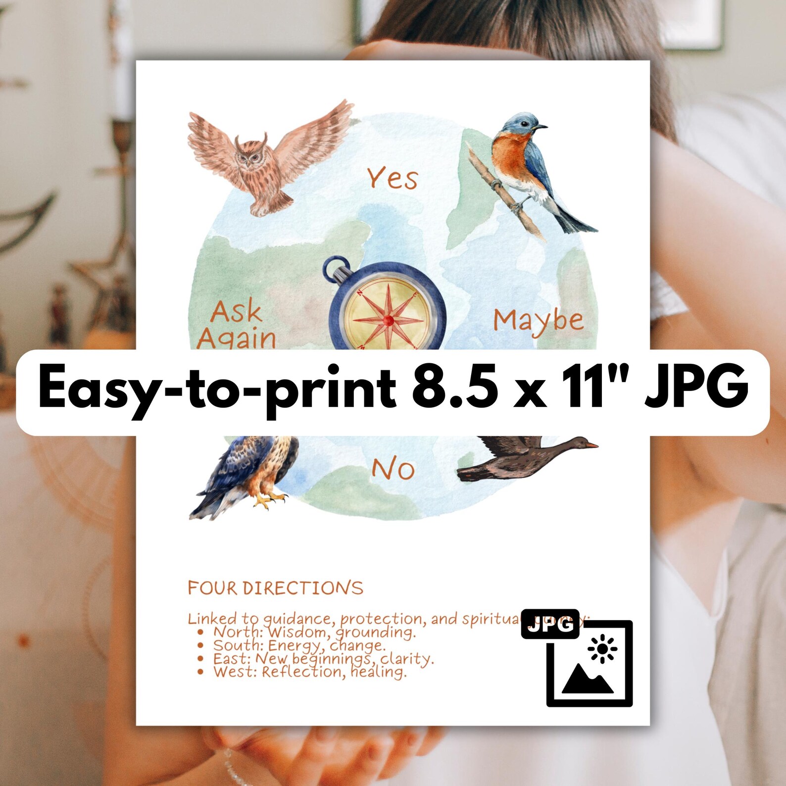 Four Directions Pendulum Board: Spiritual Divination Chart With Animals ...