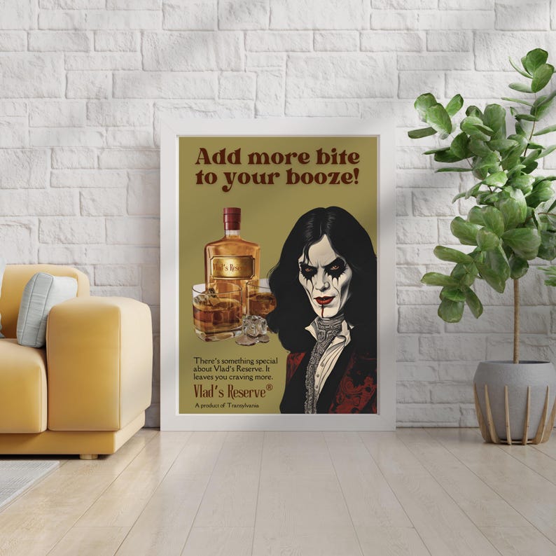 Retro 1960s Vampire Whiskey Ad | Vlad's Reserve Printable Vintage ...