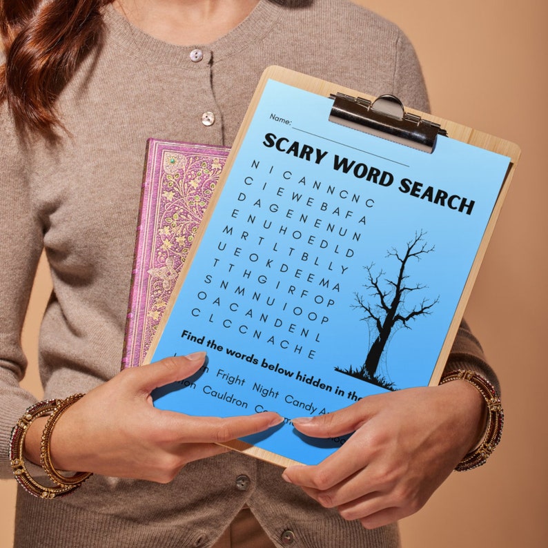 Halloween Word Search Printables for Kids: Spooky Classroom Activity ...