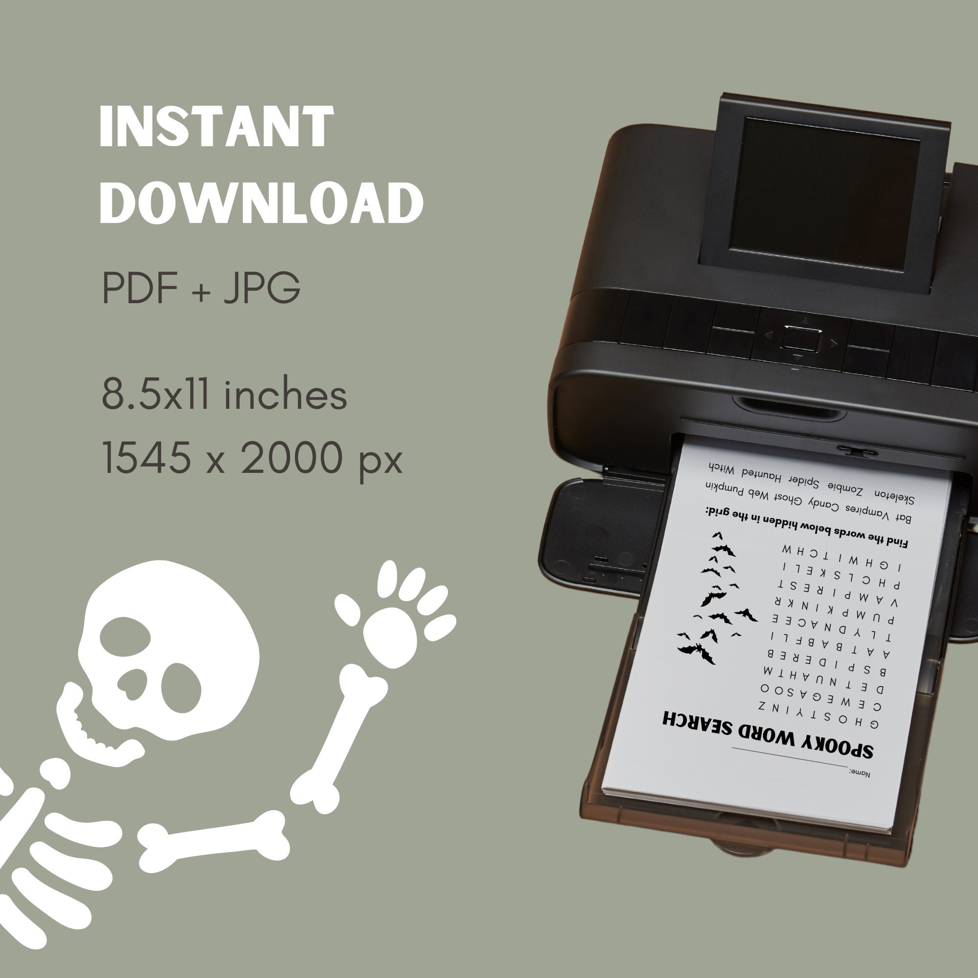 Halloween Word Search Printables for Kids: Spooky Classroom Activity ...