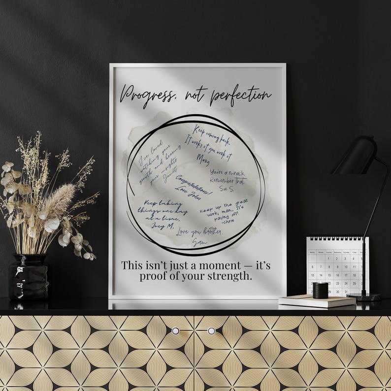 Progress Not Perfection Soberversary Printable – Encouraging Sober ...