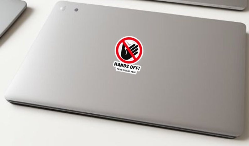 HANDS OFF! That Means YOU! Kiss-cut Sticker L Cute Phrase Sticker L ...
