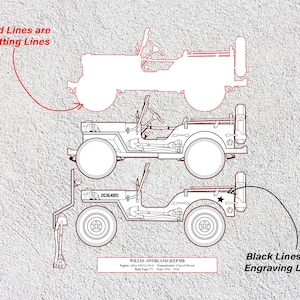 4 Layer Laser Cut Old Jeep / 3D Laser Cutting File / Laser Cutting Car ...
