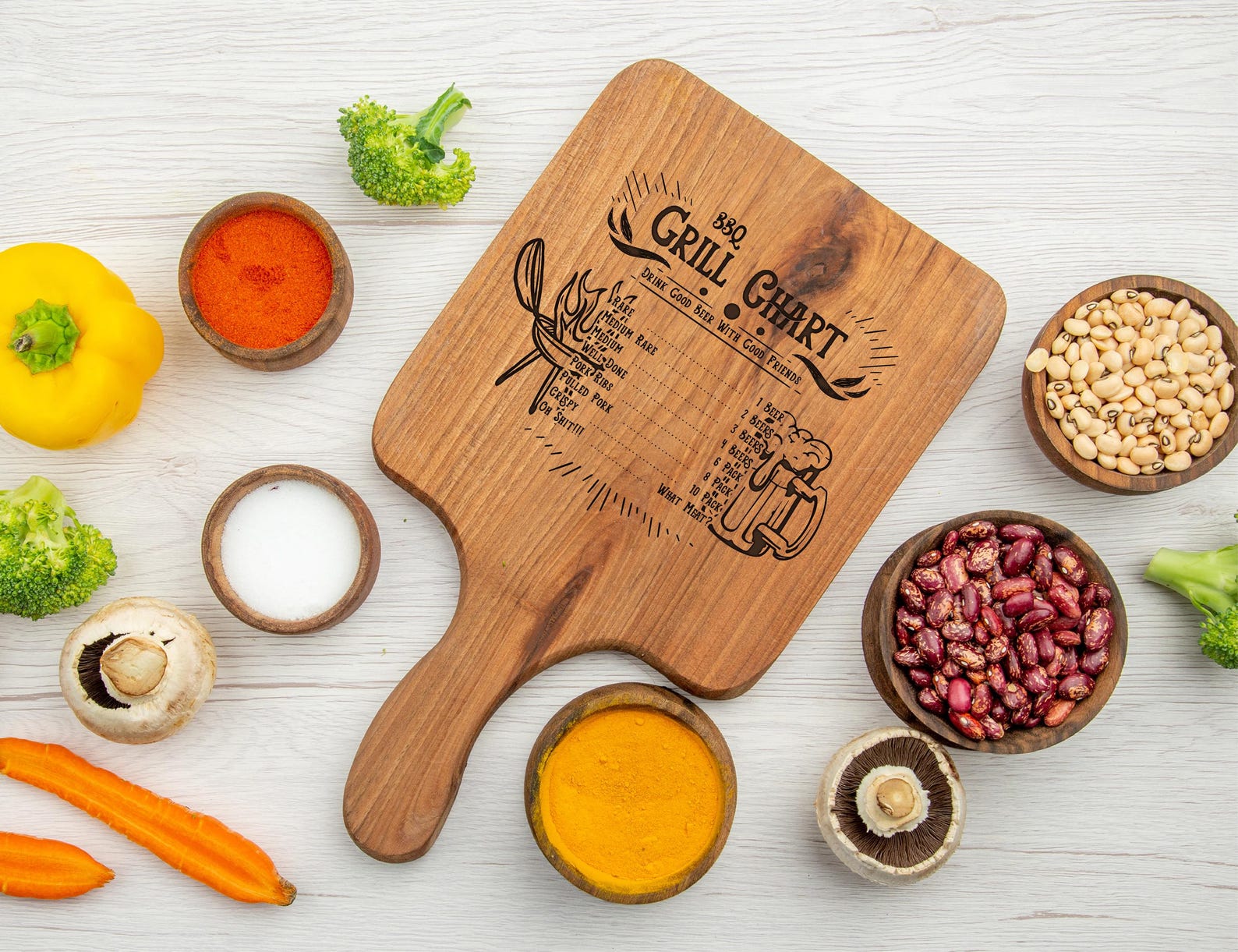 Bbq Grill Chart Svg File| Grillmaster| Cutting Board SVG| Cricut| Cut ...