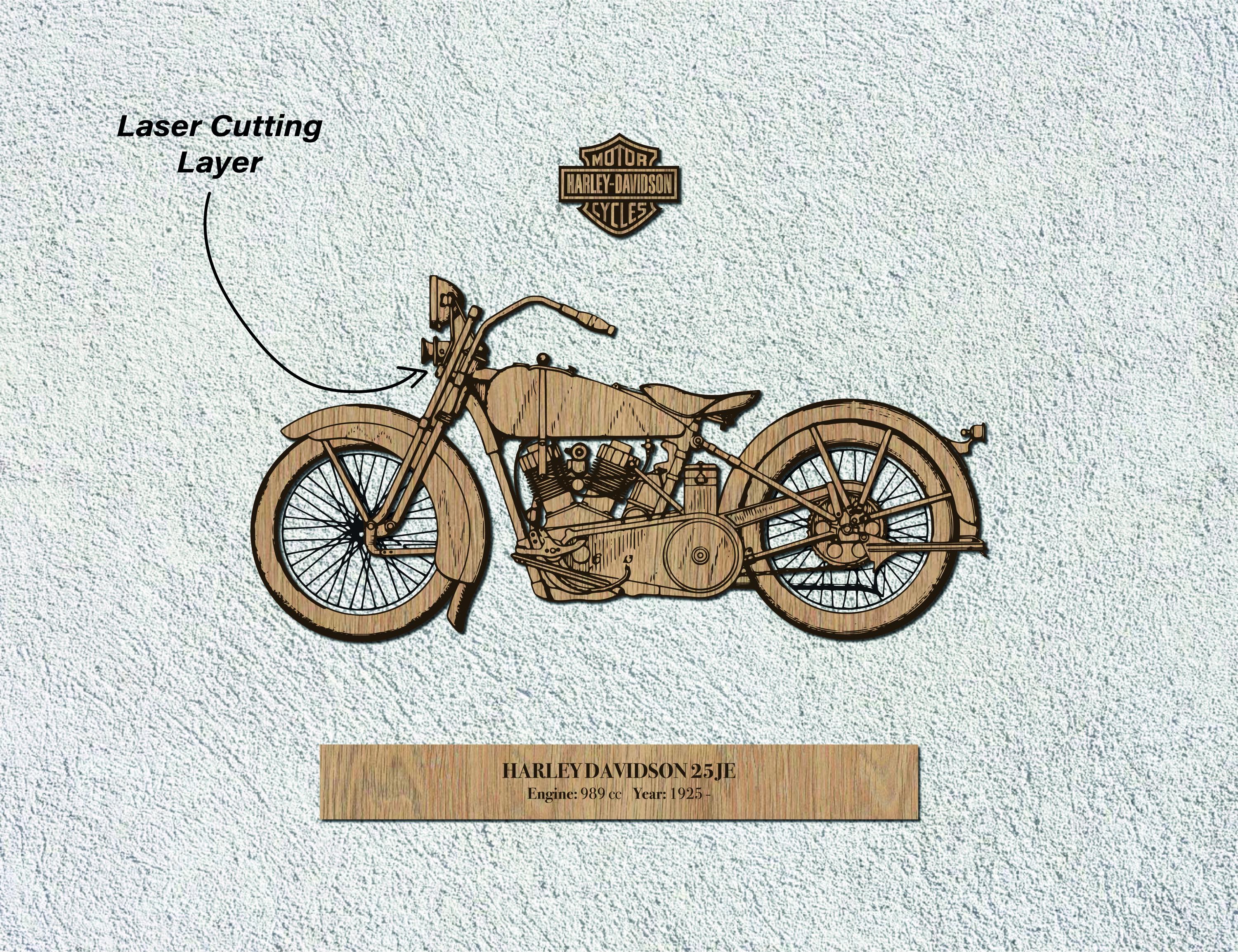Laser Cut Old Chopper Motorcycle / 3D Laser Cutting File / Laser ...