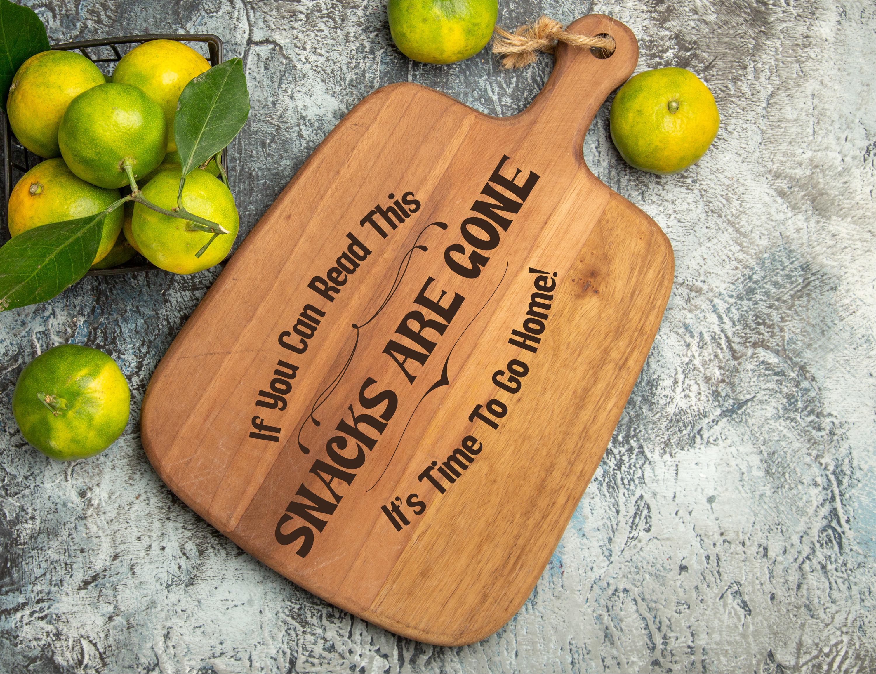 Funny Charcuterie Board Saying Svg, Sarcastic Kitchen SVG, Cutting Board Svg, Snacks Are Gone ...