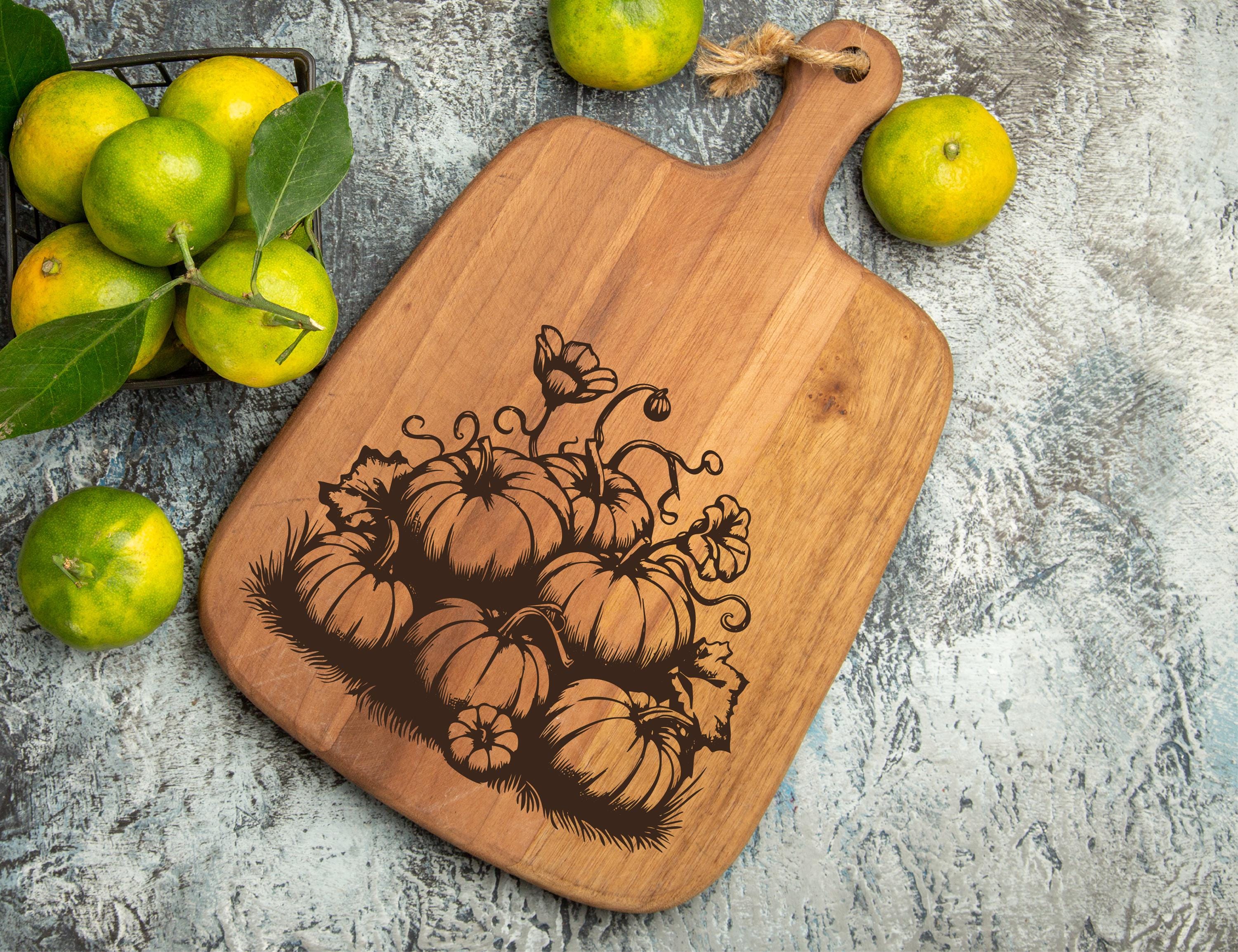 Fall Pumpkin Charcuterie Board SVG, Cottagecore Cutting Board Digital ...