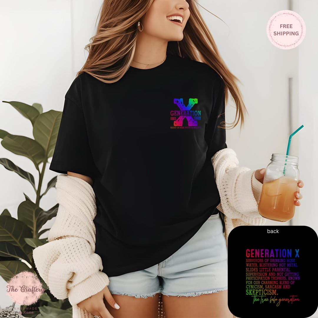 Gen X T-shirt Generation X Apparel Retro T-shirt Gen X Pride Retro ...