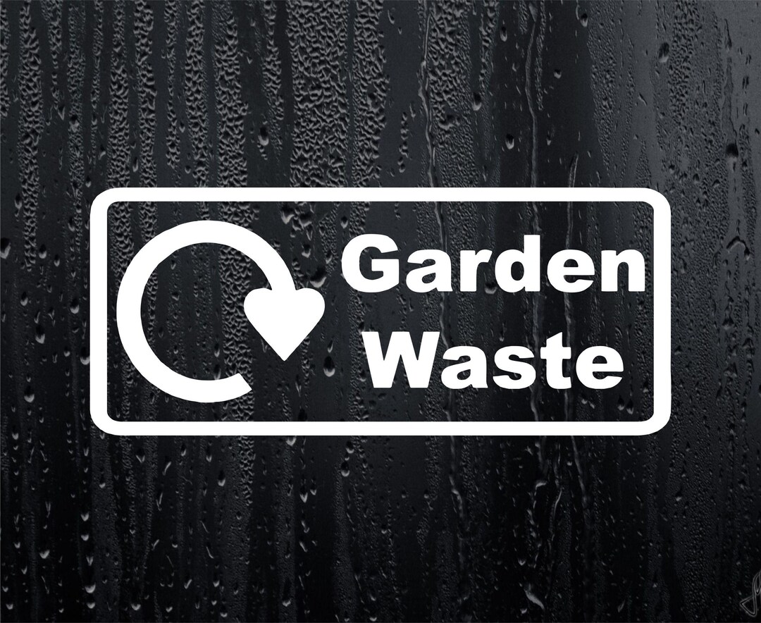 Bin Sticker Garden Waste Only Refuse Wheelie Compost Bin Warning Decal ...